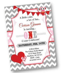Roxx Designs - Valentines Birthday Invitation - valentines day chevron ...