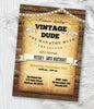 Roxx Designs - Vintage Dude Adult Birthday Invitation for Men - 40th ...
